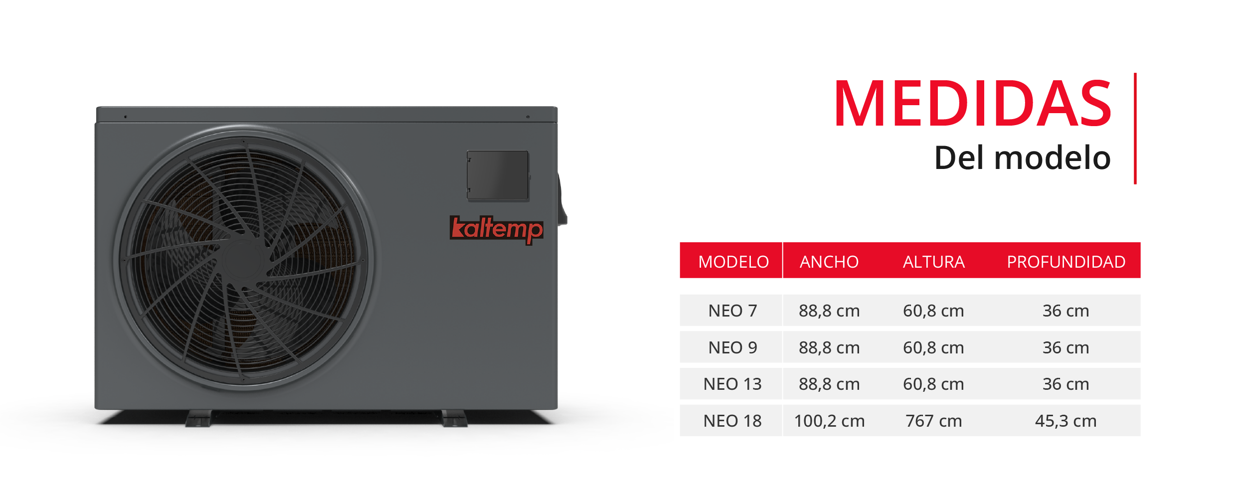 Bomba de Calor Kaltemp Pooltemp Neo 7 Full Inverter 26 m3